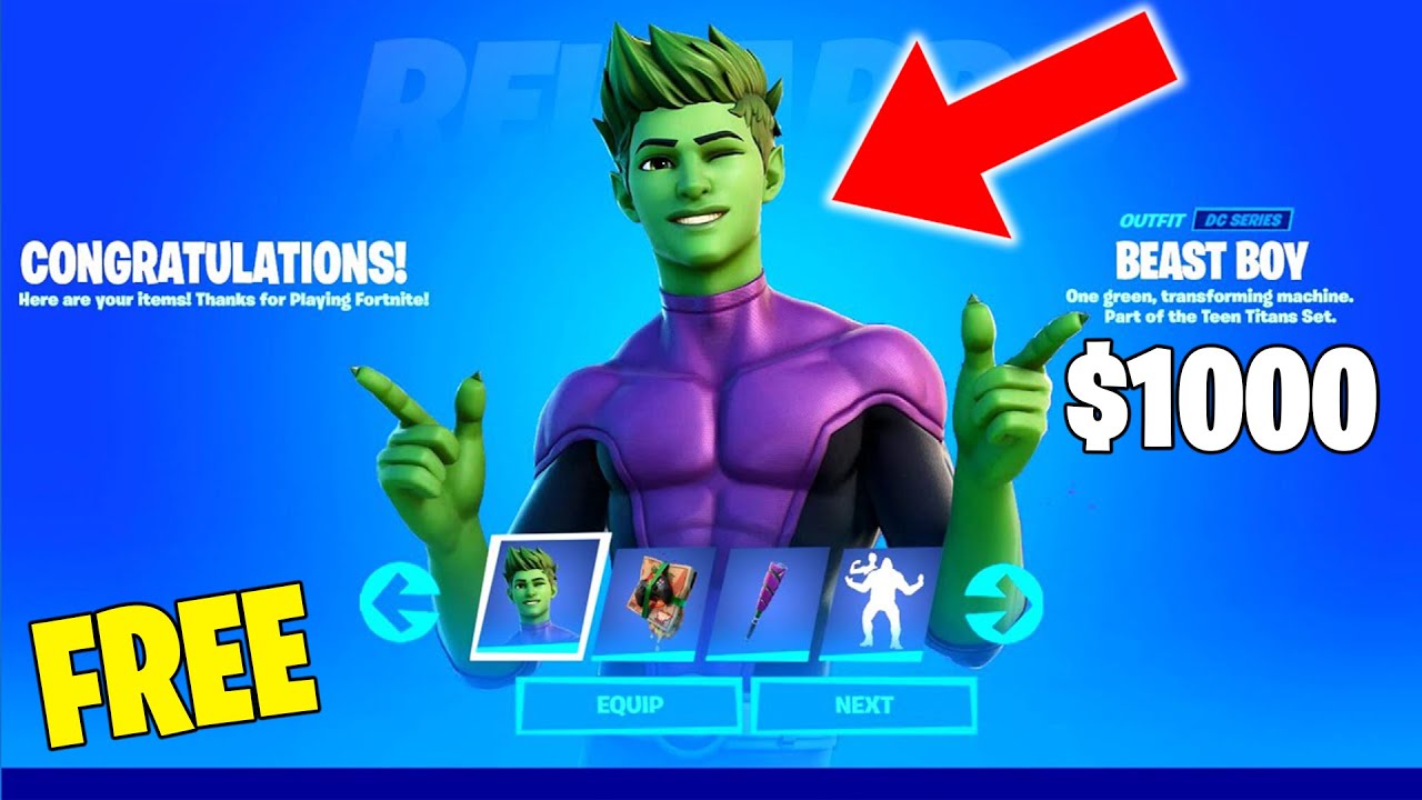 How To UNLOCK BEAST BOY SKIN Early (FREE) 🔴LIVE🔴 - YouTube
