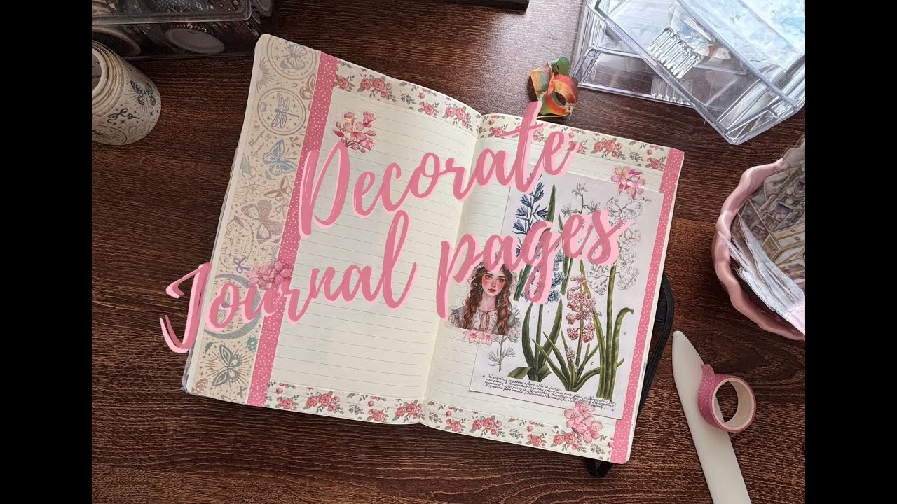 Let’s decorate journal pages 📖 ️🖌️ - YouTube