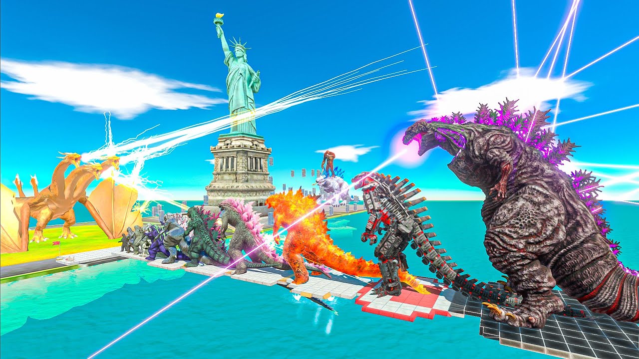 Evolution of Godzilla Size Comparison vs King Ghidorah x Team ...