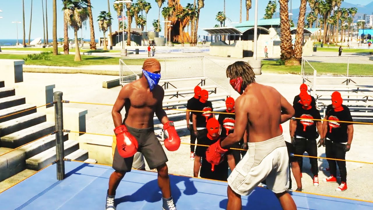 GTA 5 BLOODS VS CRIPS BOXING MATCH - YouTube