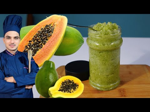 Papaya Paste|Natural Meat Tenderizer| How To Make and Store Papaya Paste|Chef M Afzal|