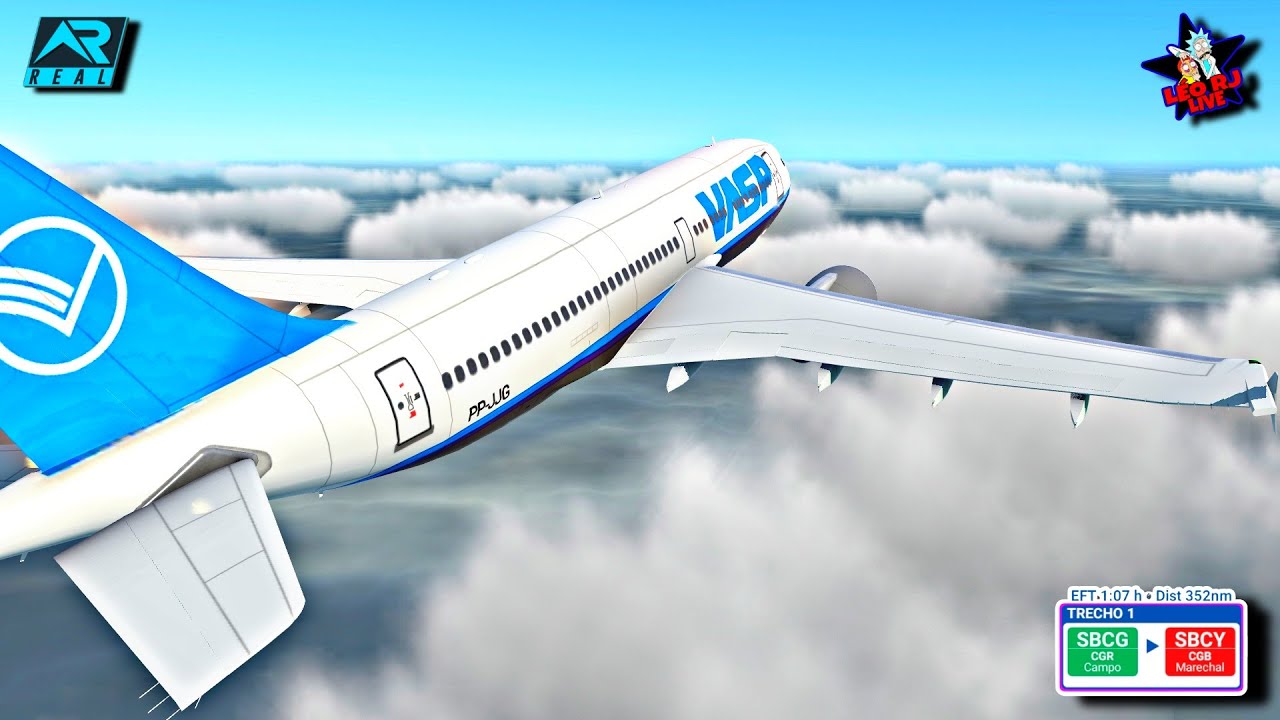 ️LIVE ON RFS- Campo Grande até Cuiabá Airbus A310 Vasp (SBCG-SBCY)Serv ...