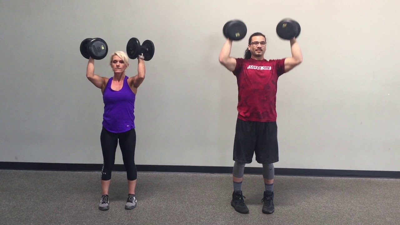 Dumbbell Overhead Press with elbow rotation - YouTube