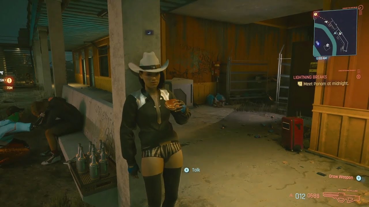 Eating a burger in Cyberpunk 2077 style - YouTube