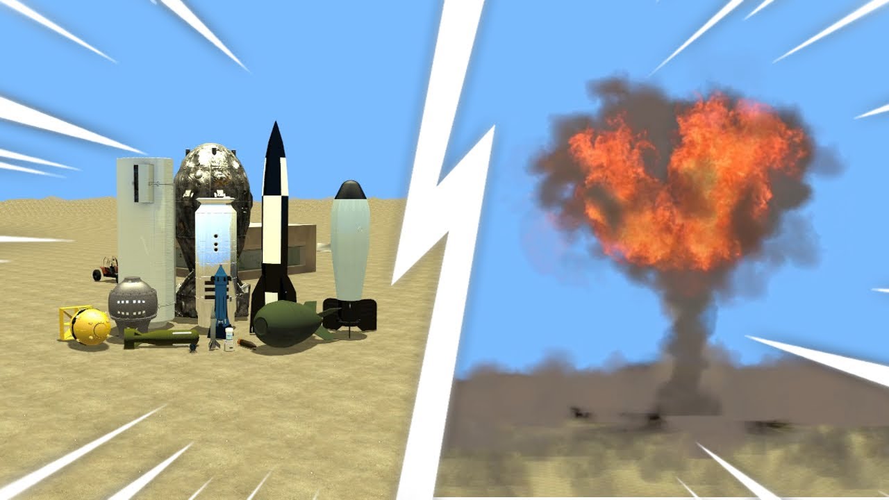 Garry's Mod HBombs Addon Showcase | Part: 1 Nukes - YouTube
