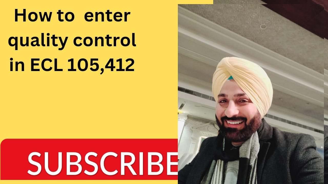 How to enter Erba Norm QC in ECL 105 - YouTube