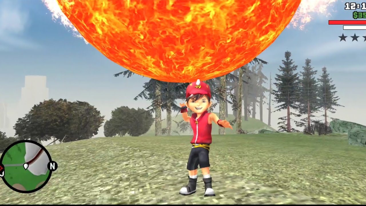 😱Kekuatan Baru Boboiboy Api Bola Api Besar😱 Boboiboy Daun Dan Air Takut ...