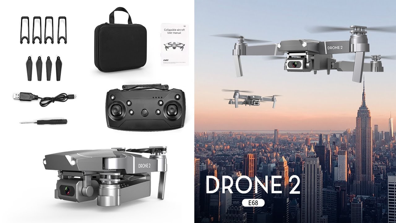 NEW E68 Drone HD wide angle 4K WIFI 1080P FPV Drones video live ...