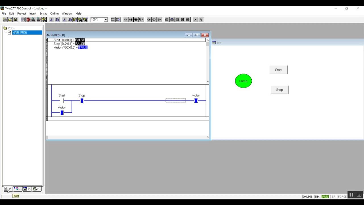 Basic PLC simulation with TwinCAT 2.0 การเขียน PLC ด้วยโปรแกรม TwinCAT ...