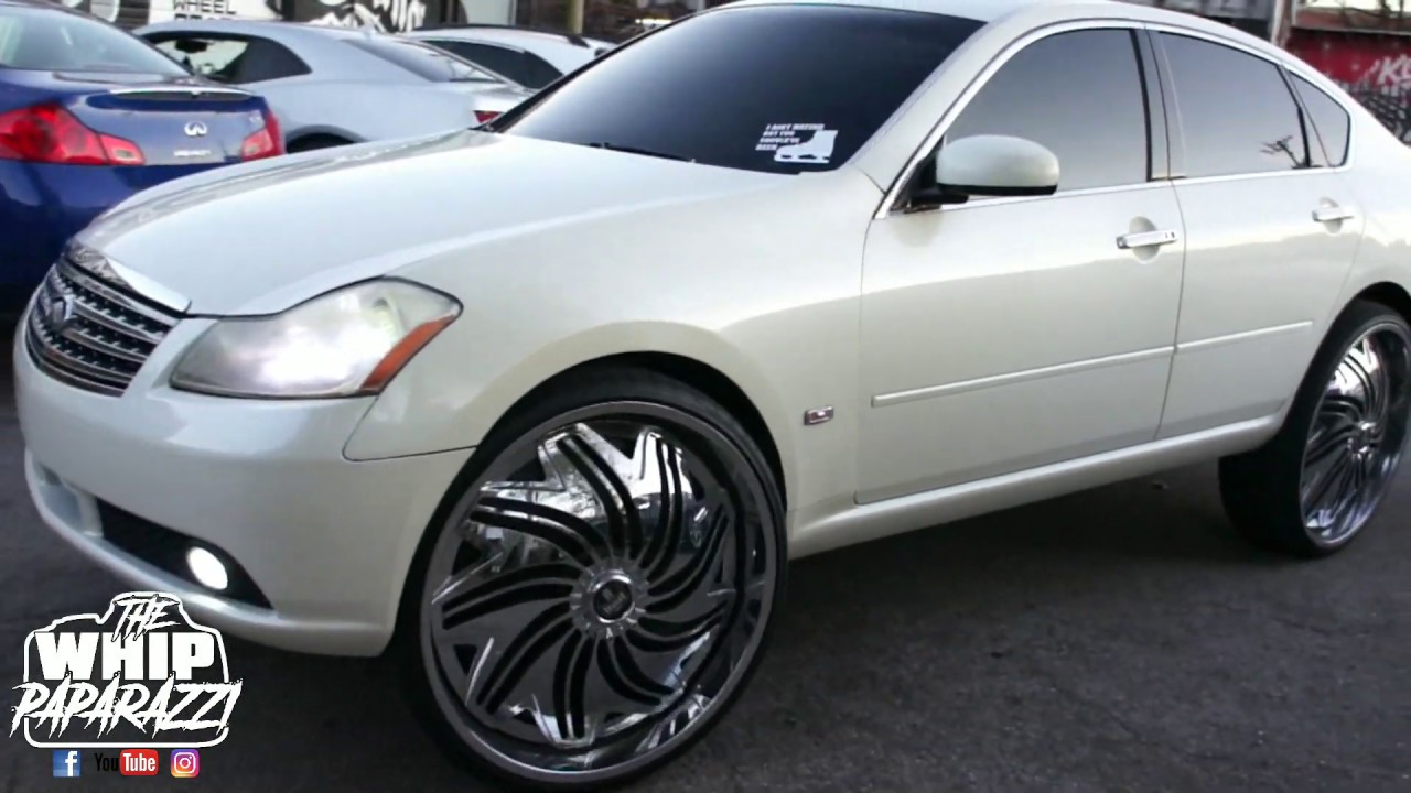Infiniti M35x on 28" Davin Twisted Wheels - YouTube