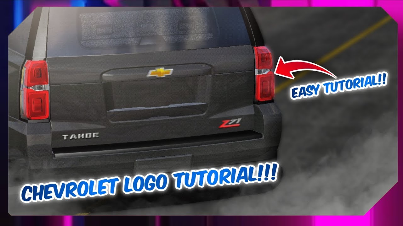How To Make Logo Chevrolet Tahoe Easy Tutorial Design Car Parking - YouTube
