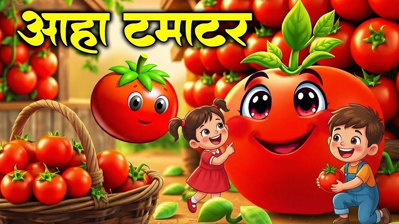 आहा टमाटर - Aaha Tamatar Bade Mazedar | Hindi Nursery Rhymes And Kids ...