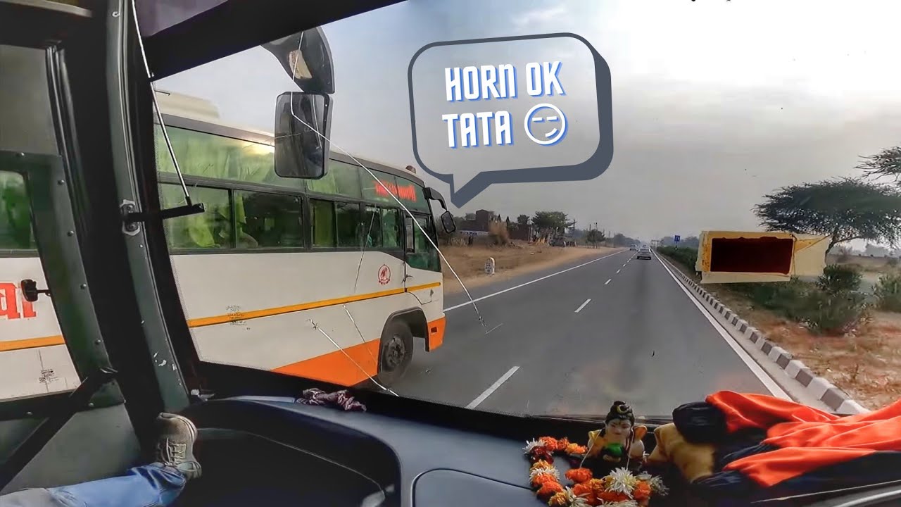 Effect of Speed Lock - TATA bus leaves VOLVO B9R Humiliated in NH-52 # ...