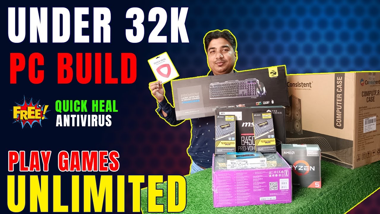 Under 32k Budget Pc Build💥 | Ryzen 5 5600G | Argb Cabinet with Remote Control | tech2tech ...
