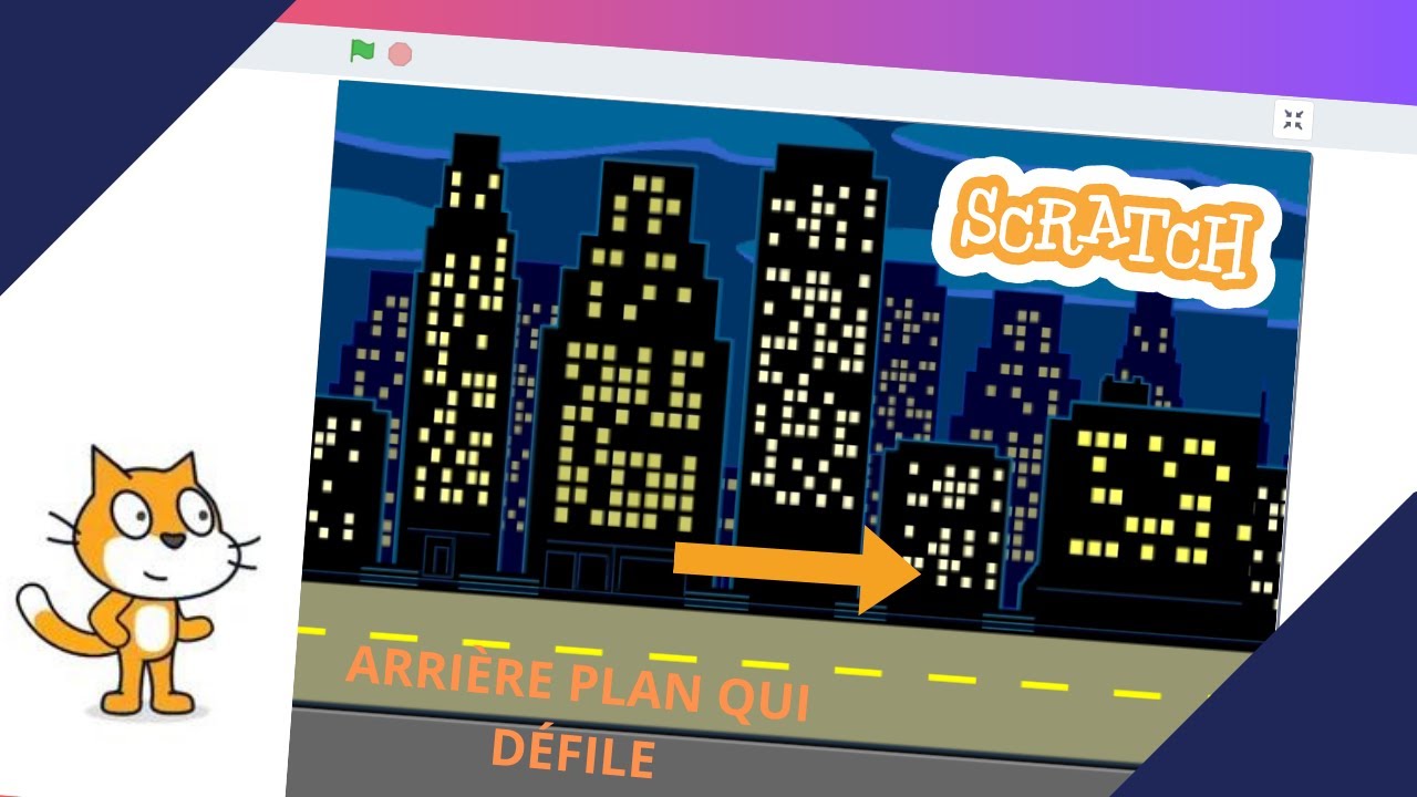 TUTO - COMMENT FAIRE UN ARRIÈRE PLAN QUI DÉFILE SUR SCRATCH - YouTube