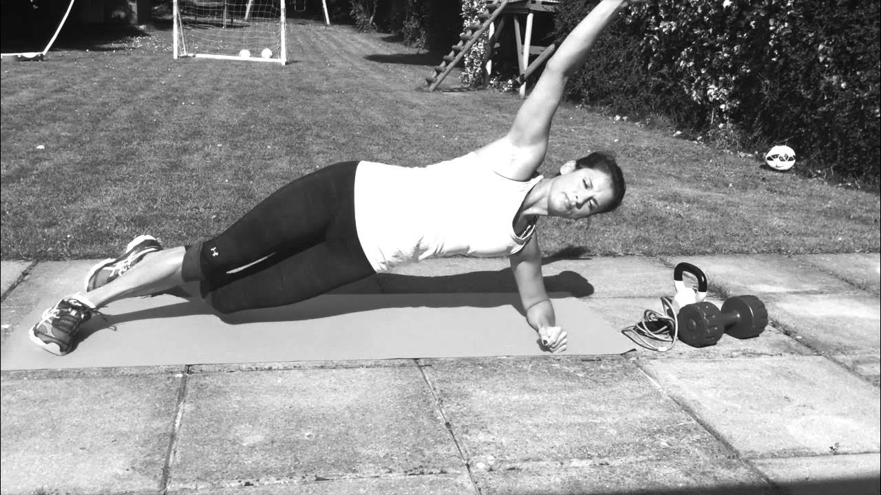 side plank knee pull - YouTube