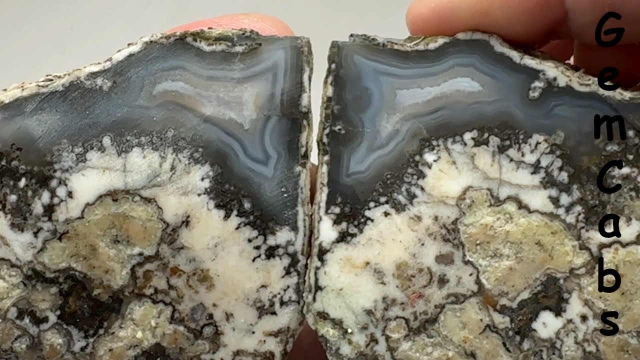New Mexico Banded Plume Agate Cut Open to Reveal Inside 03 13 25 # ...