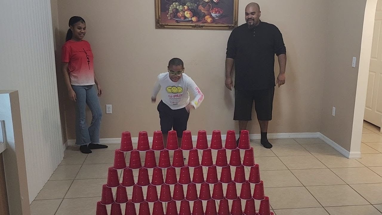 Jumping Over Cups - The Ultimate Challenge! - YouTube