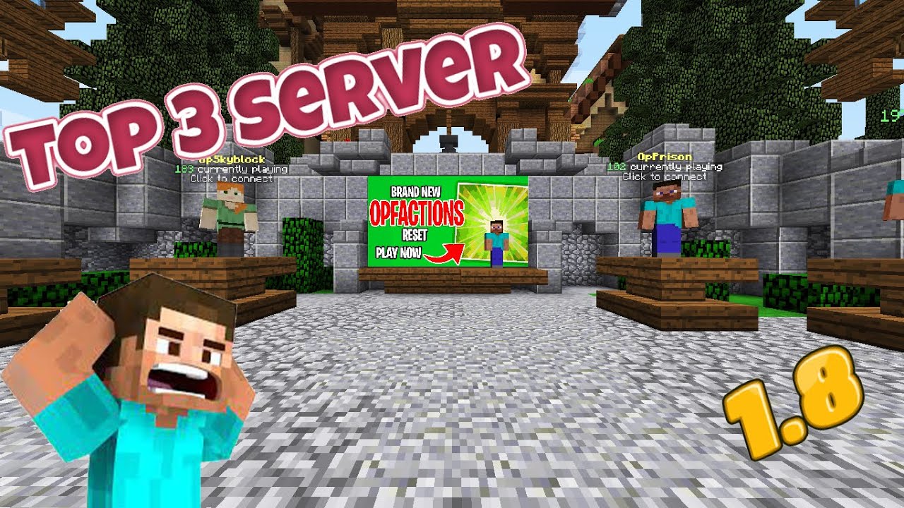 Get Ready for Epic PvP: 3 Best 1.8 Minecraft Servers #pvp - YouTube