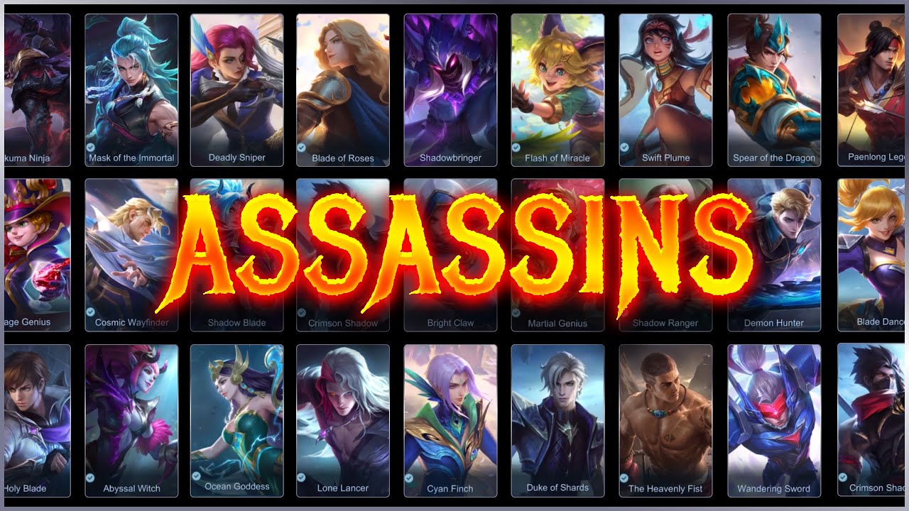 ALL ASSASSINS | Mobile Legends - YouTube