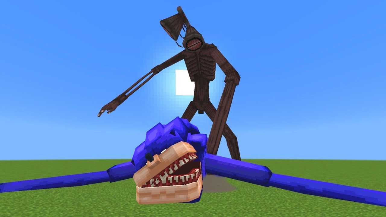 New Realistic Walking Siren Head vs Shin Sonic Tapes! Addon Update in ...