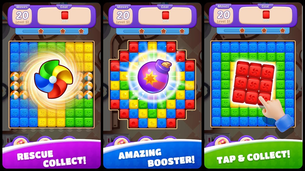 Block Blast-Match 3 Fever Gameplay Video for Android Mobile - YouTube