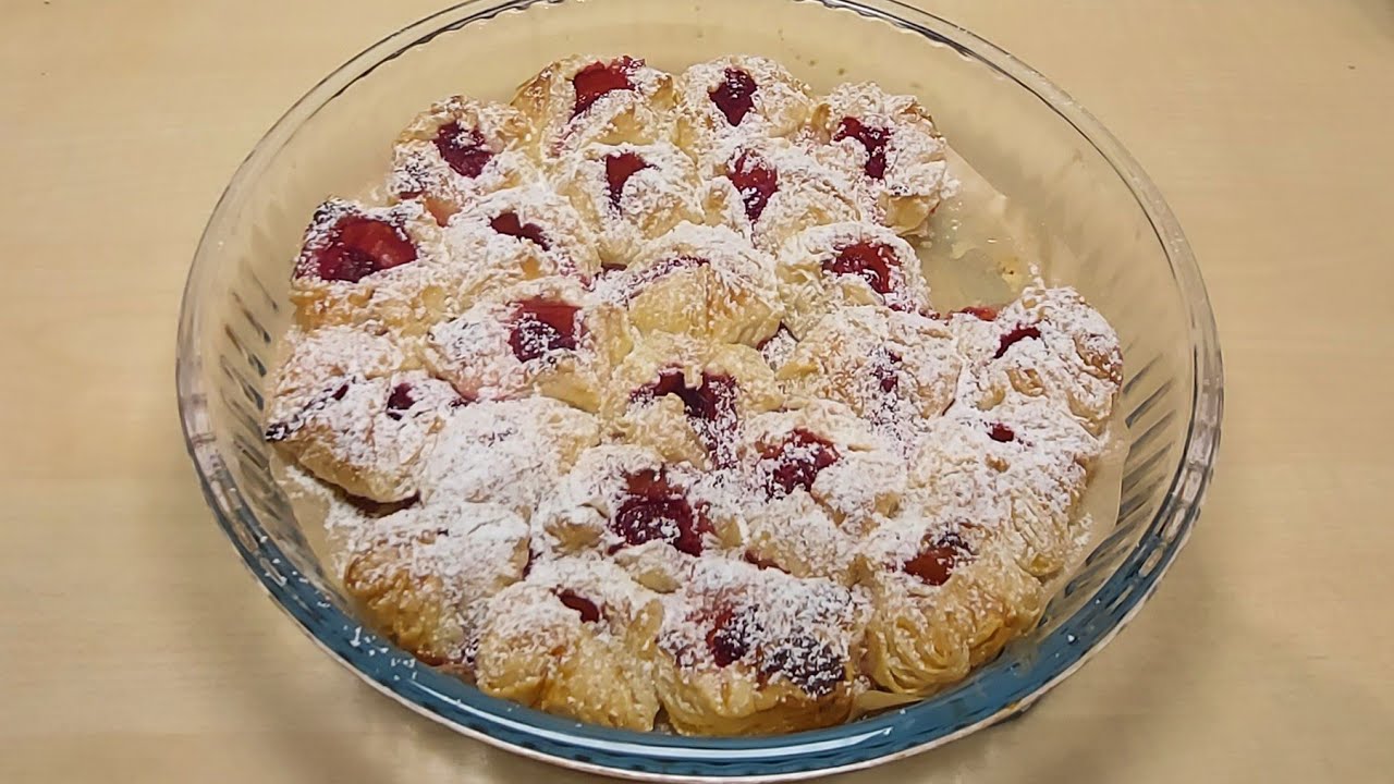 Himbeeren-Taschen nur 2-zutaten/Einfach und lecker/Мини Пакеты с ...