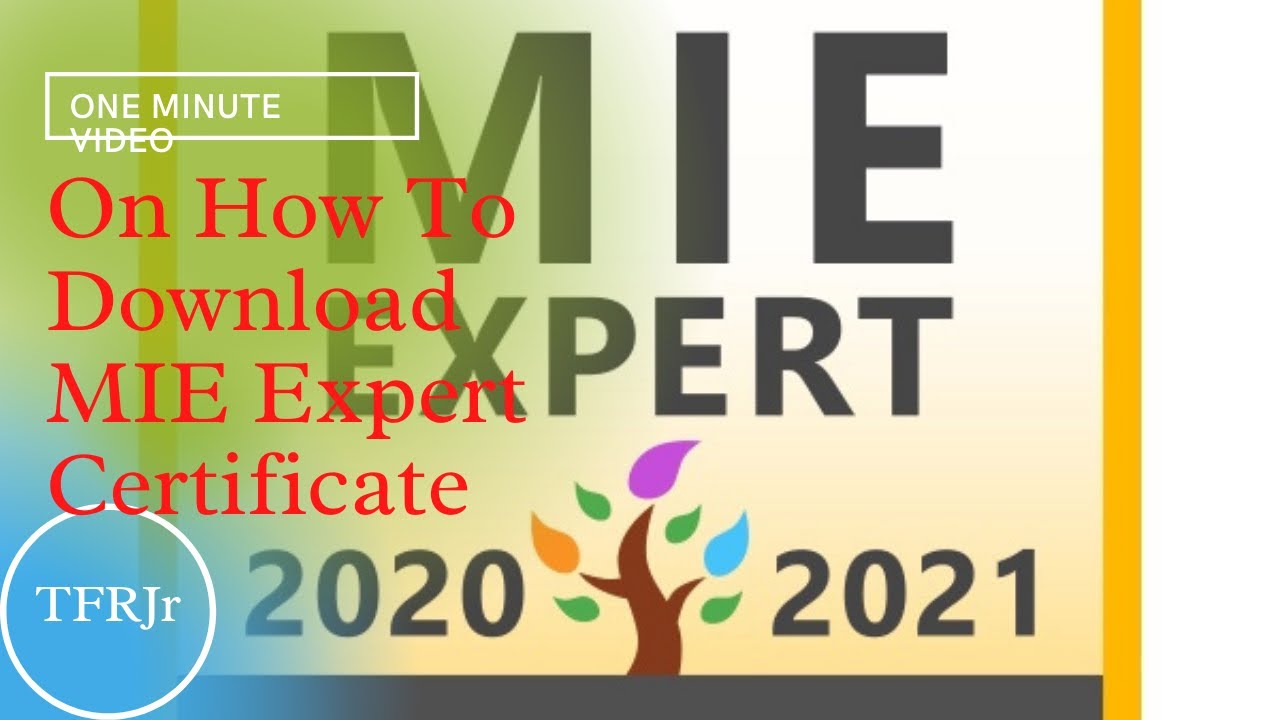 How to Download Your MIE Expert Certificate | MIE Expert - YouTube