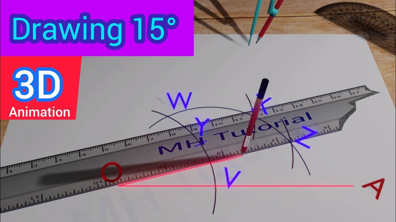 15 Degree Angle. Construction of 15° Angle. - YouTube