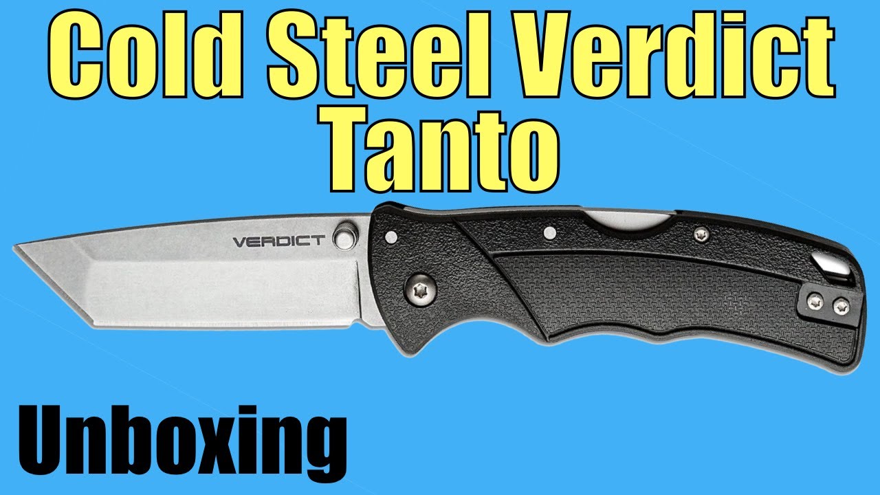 Cold Steel Verdict Tanto Folding Knife - Unboxing - YouTube
