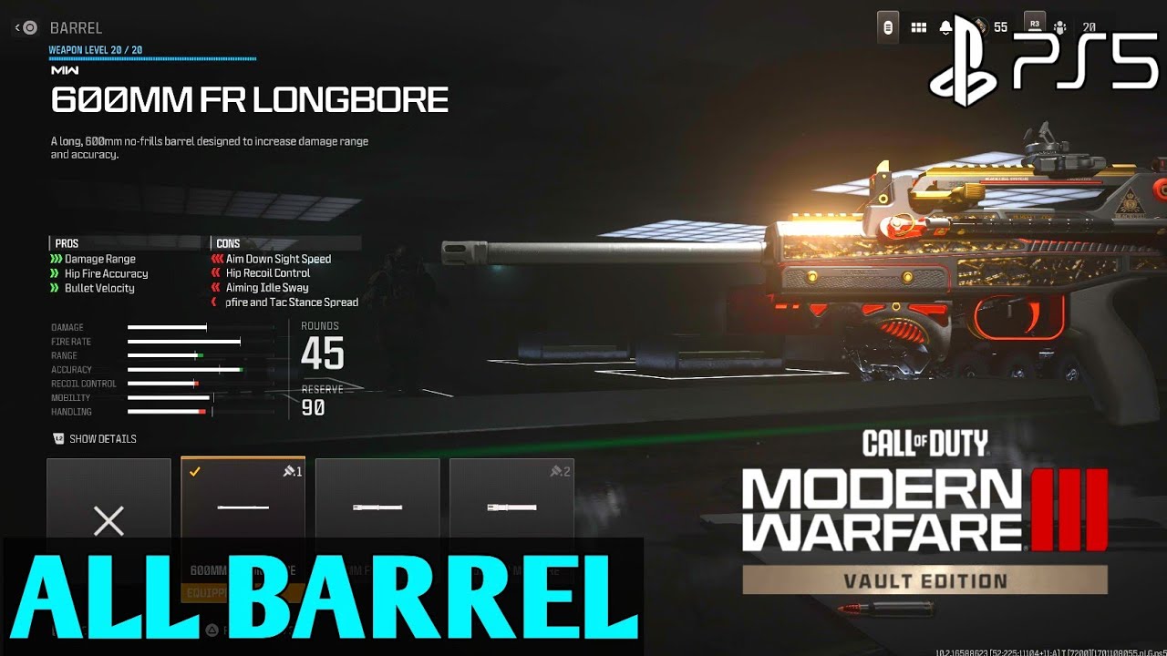 All Barrel MODERN WARFARE 3 All Barrel | PS5 MW3 Vault Edition All ...