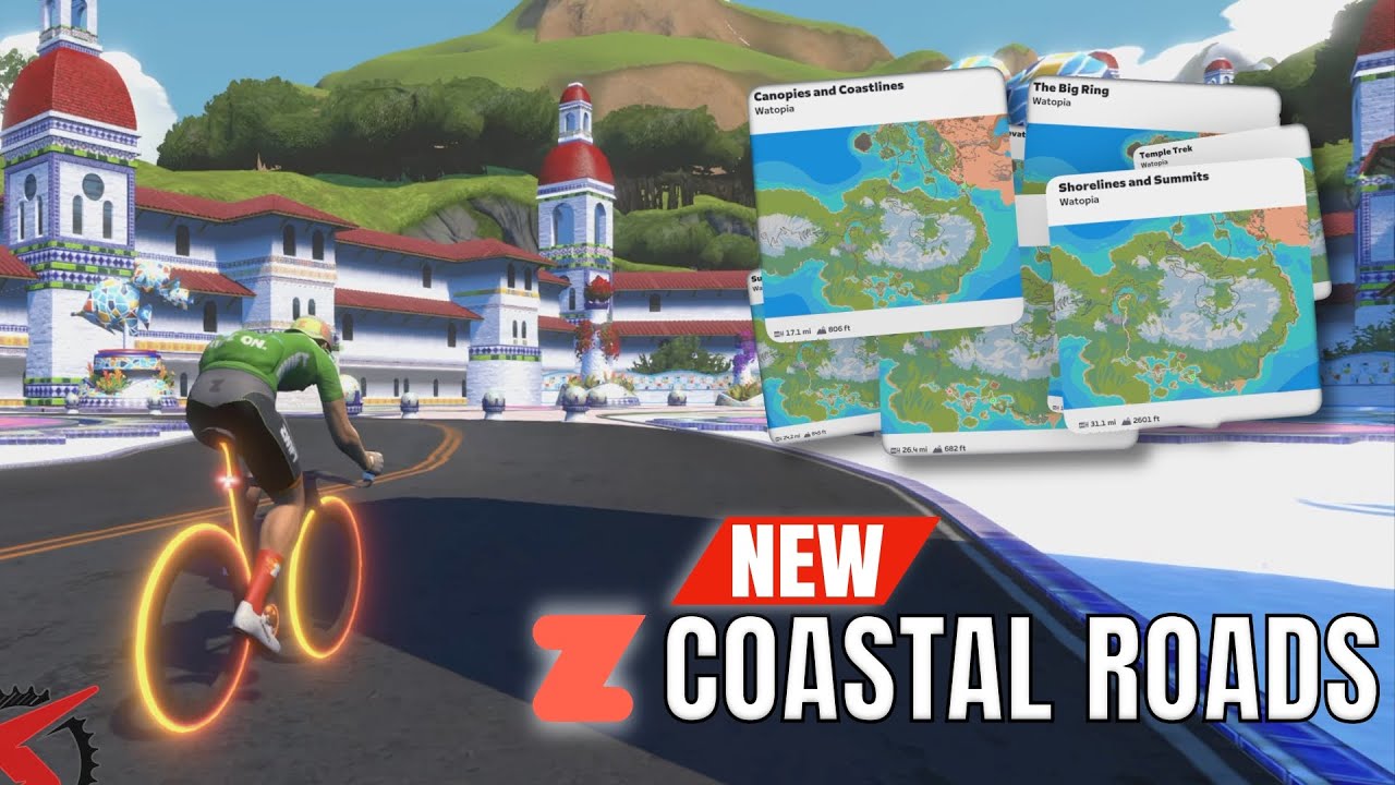 NEW Zwift Coastal Roads in Watopia - YouTube