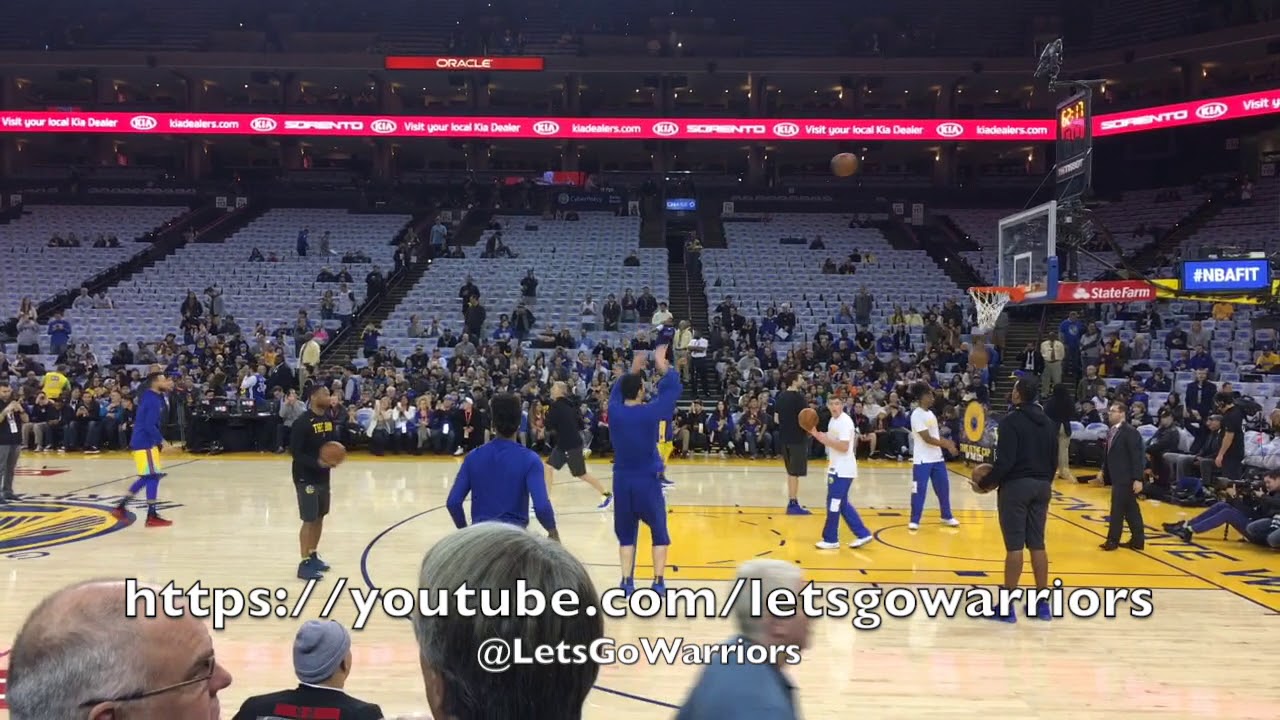 Steph Curry pregame routine including logo shots, tunnel shot ...
