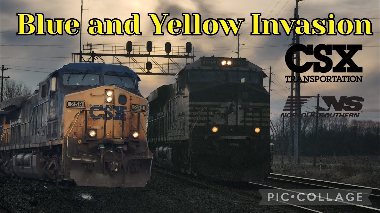 Blue and Yellow Invasion | CSX M371 Detour on the NS Harrisburg Line ...