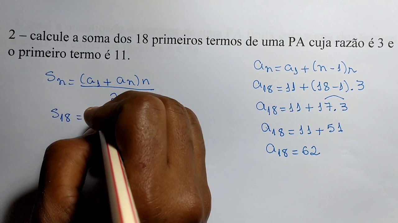 SOMA DOS TERMOS DE UMA PA FINITA - YouTube