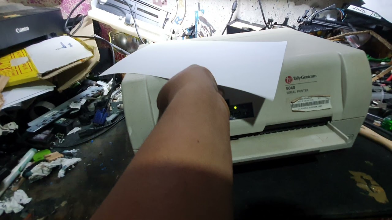 CARA TES PRINT MANUAL PRINTER TALLY GENICOM 5040 HASIL PRINT HEAD - YouTube
