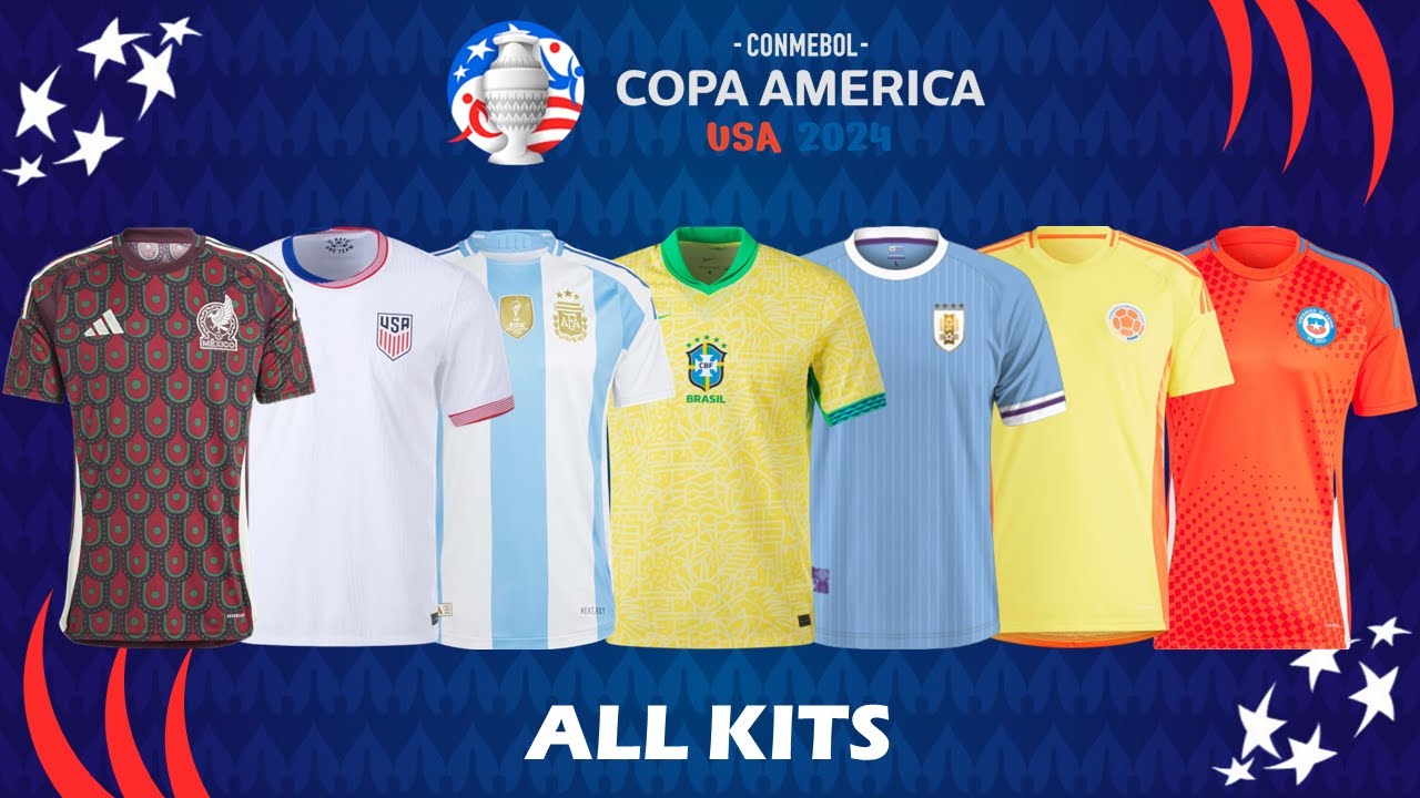 All 16 Teams Kits for CONMEBOL Copa America 2024 HOME & AWAY ft ...