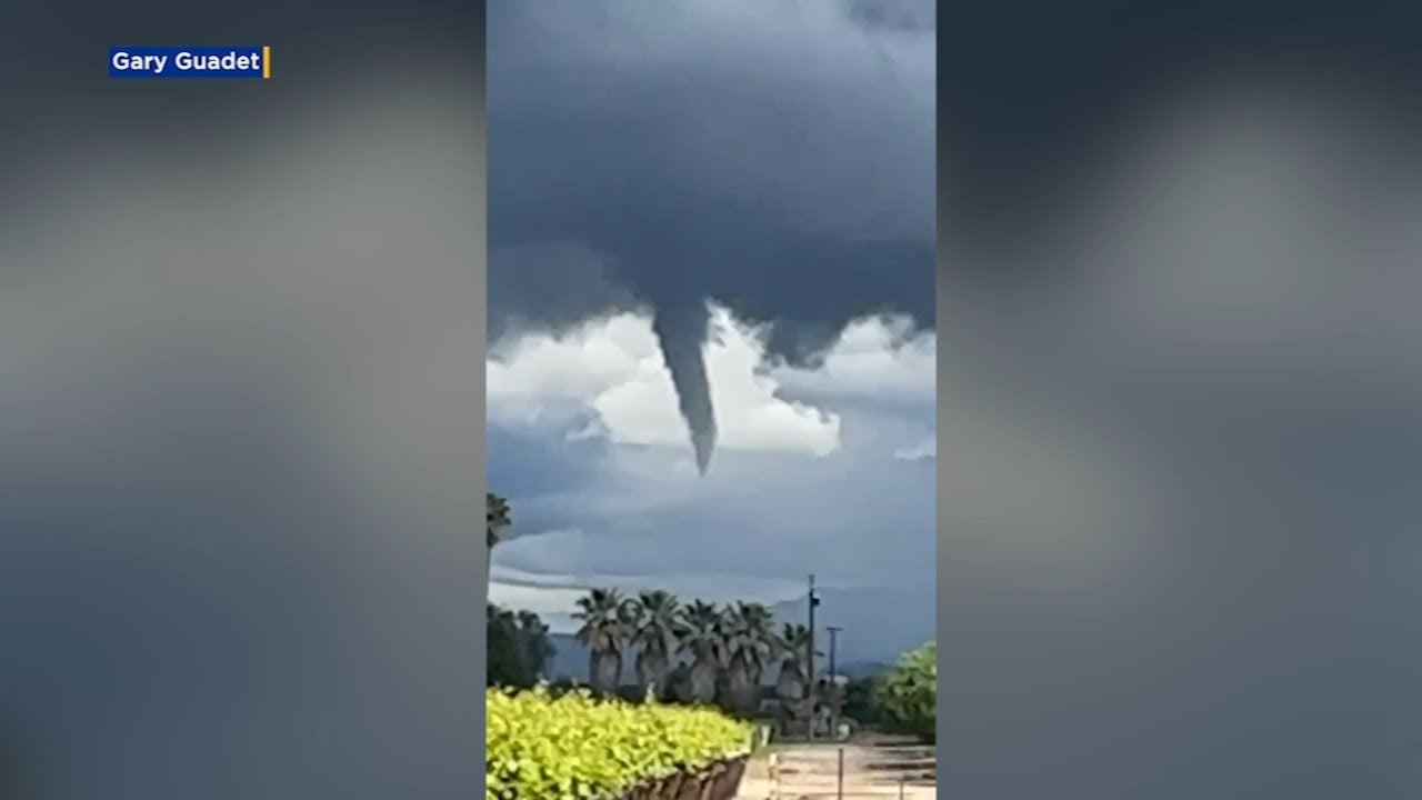 Funnel cloud spotted in Fresno County near Sanger - YouTube