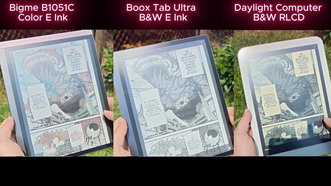 E Ink vs RLCD: Which looks better in sunlight? - YouTube