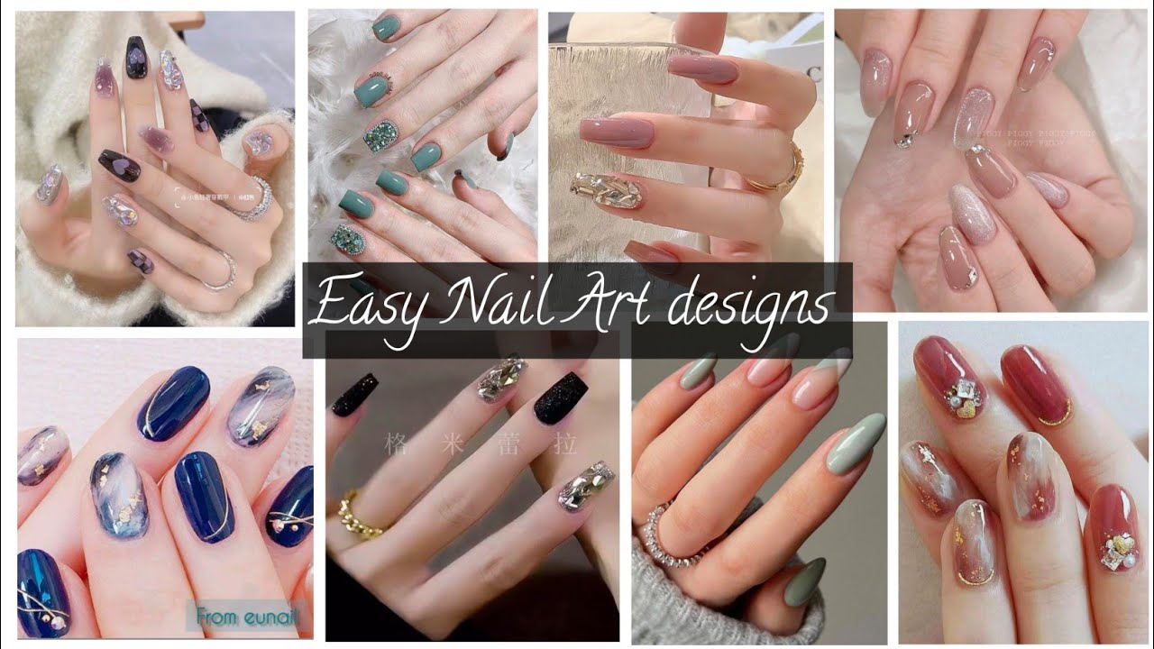 Easy Nail Art designs | Nail paint designs for girls - YouTube