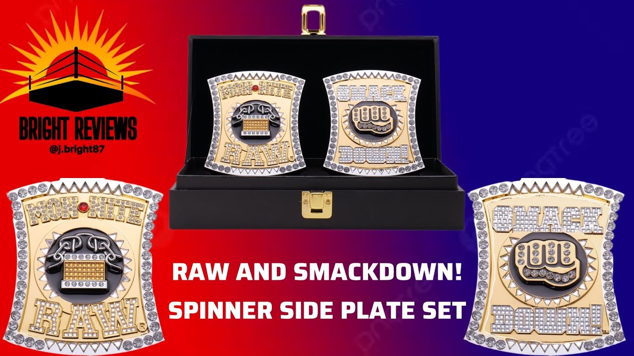 WWE Spinner RAW/ SMACKDOWN Sideplates vs. FIGURES INC Comparison | #wwe ...