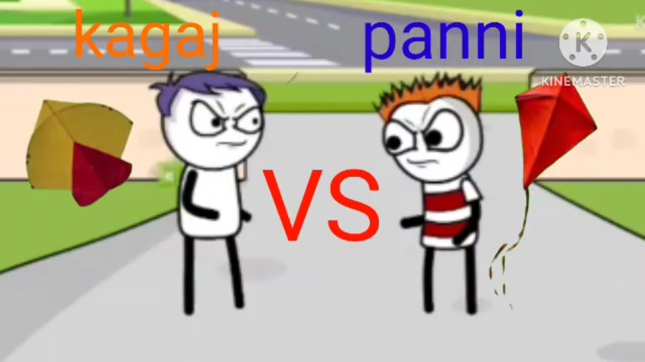 15 August ka dhammal panni vs kagaj patang full comedy😂😂animation ...