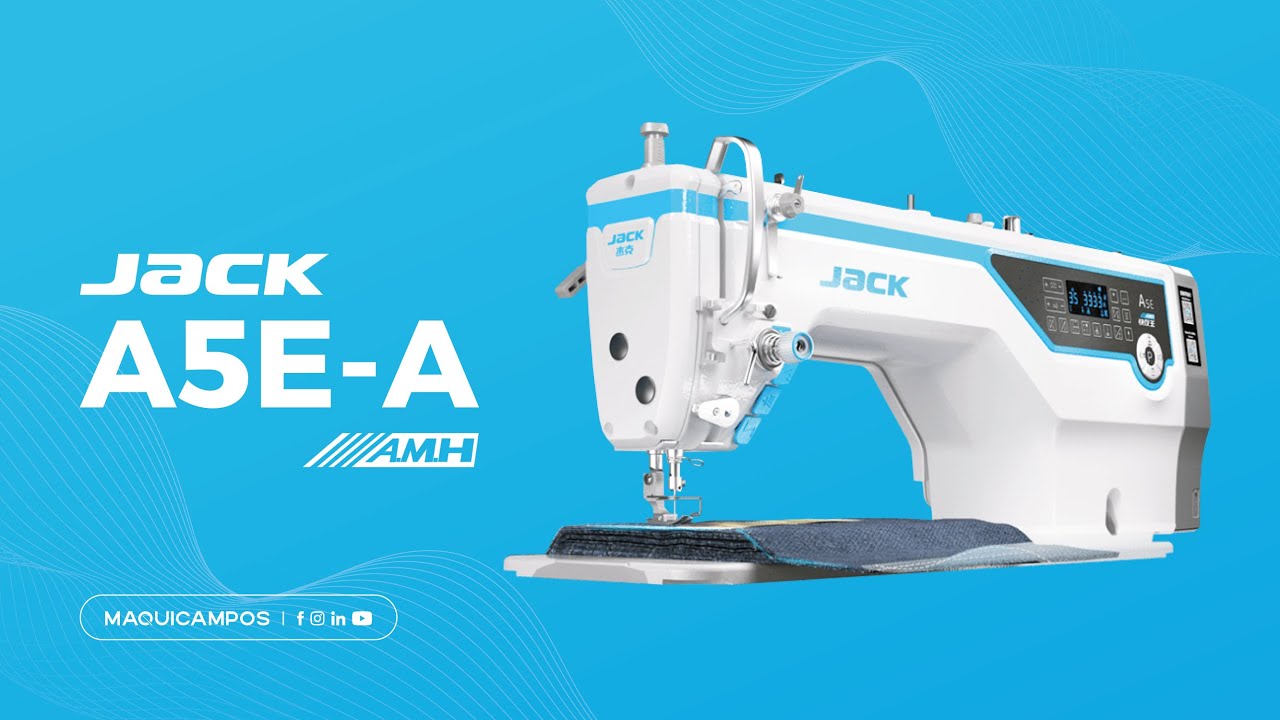 Máquina de Costura Ponto Corrido Eletrónica // Jack A5E-A - YouTube