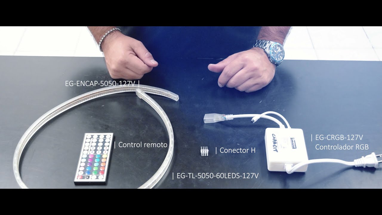 TUTORIAL MANUAL DE CONEXION DE TIRA LED RGB 127V - YouTube
