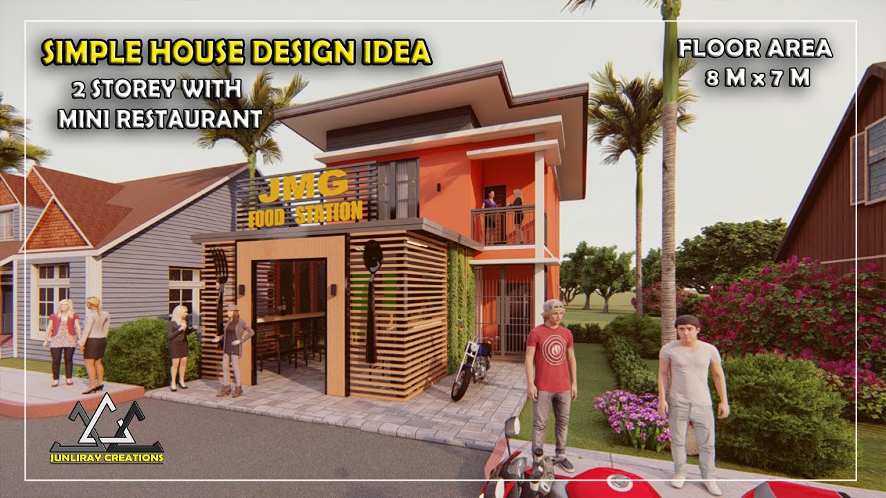 Restaurant with Simple House Design Ideas | by junliray creations - YouTube