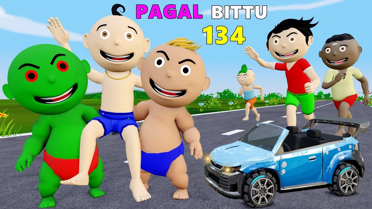 Pagal Bittu Sittu 134 | Car Cartoon | Gadi Wala Cartoon | Bittu Sittu ...