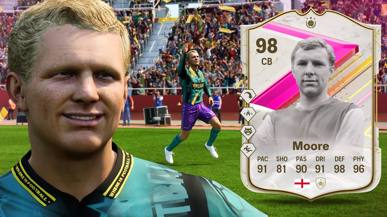 98 FUTTIES Icon SBC Moore is INSANE.. 😲 FC 24 Player Review - YouTube