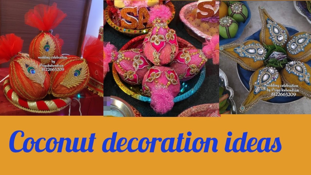 Coconut decoration ideas|Nariyal decoration ideas - YouTube