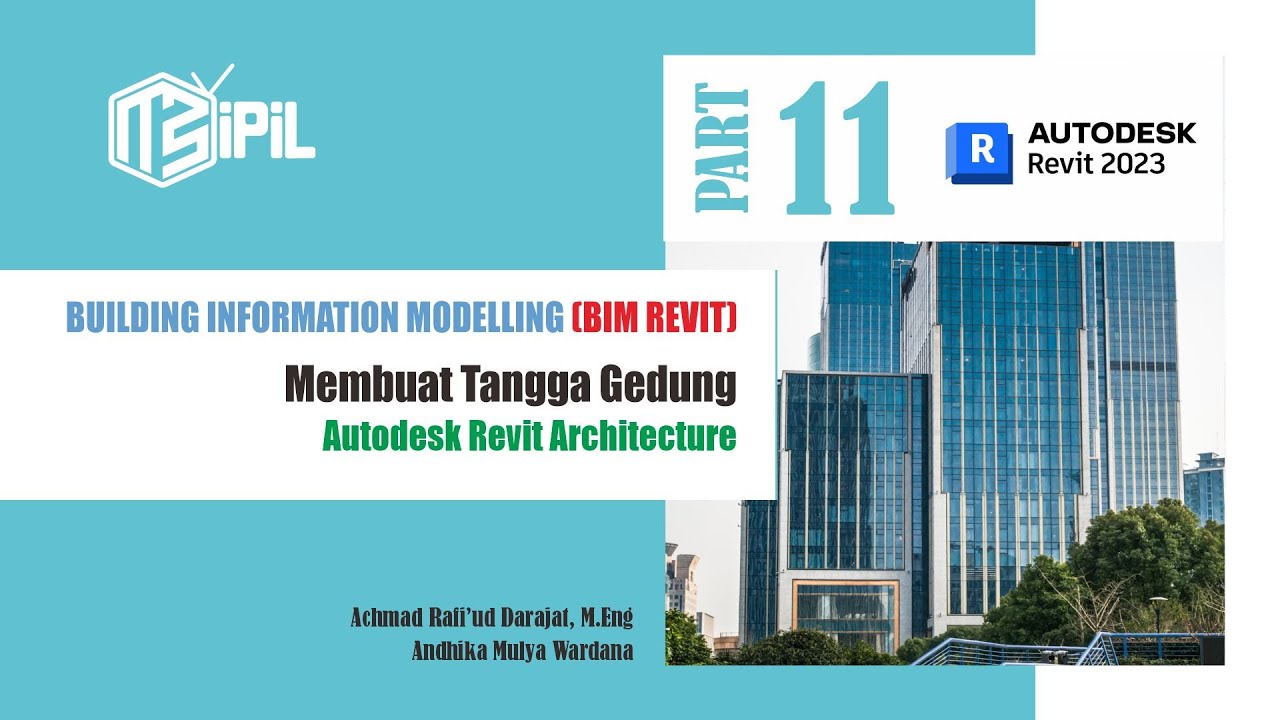 BIM REVIT 11_BIM Gedung_Membuat Tangga Gedung di Revit Arsitektur - YouTube