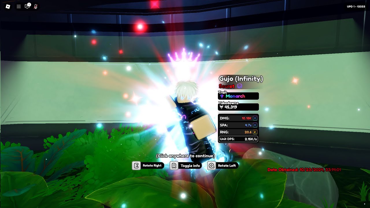 [SHOWCASE] MAX LEVEL EVOLVED GOJO MONARCH GODLY STATS STRONGEST UNIT IN ...